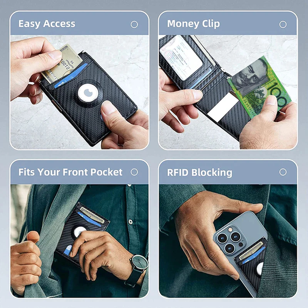 Premium Minimalist Airtag 360° Flip Wallet | Unisex Fashionable Wallet ...